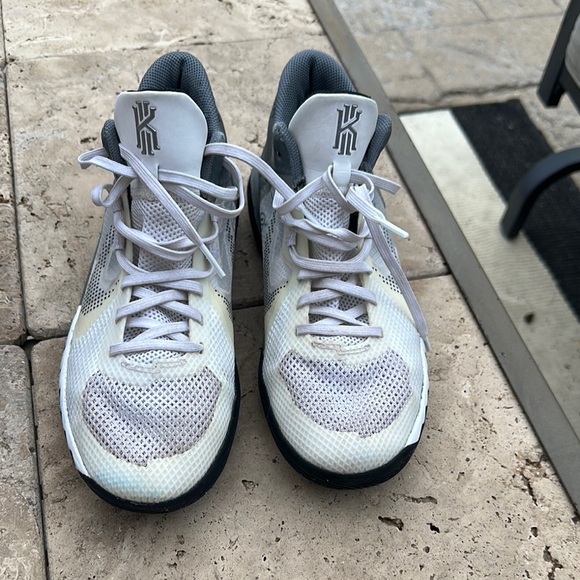 Nike | Shoes | Nike Kyrie White And Gray Athletic Shoes | Poshmark